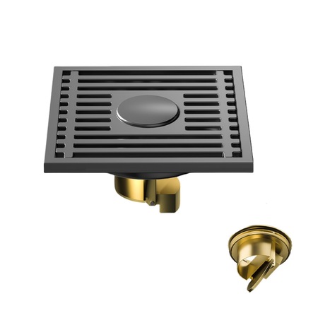 Scurgere pentru podea de dus, GOSTOCK®, Otel inoxidabil, 10 x 10 cm ...