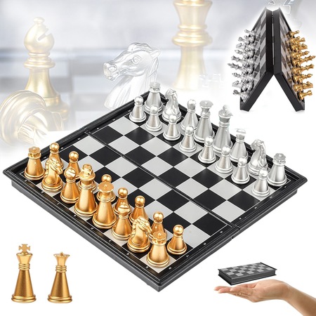 Sah magnetic, Puepoul, magnet si ABS, pliabil pentru depozitare ...