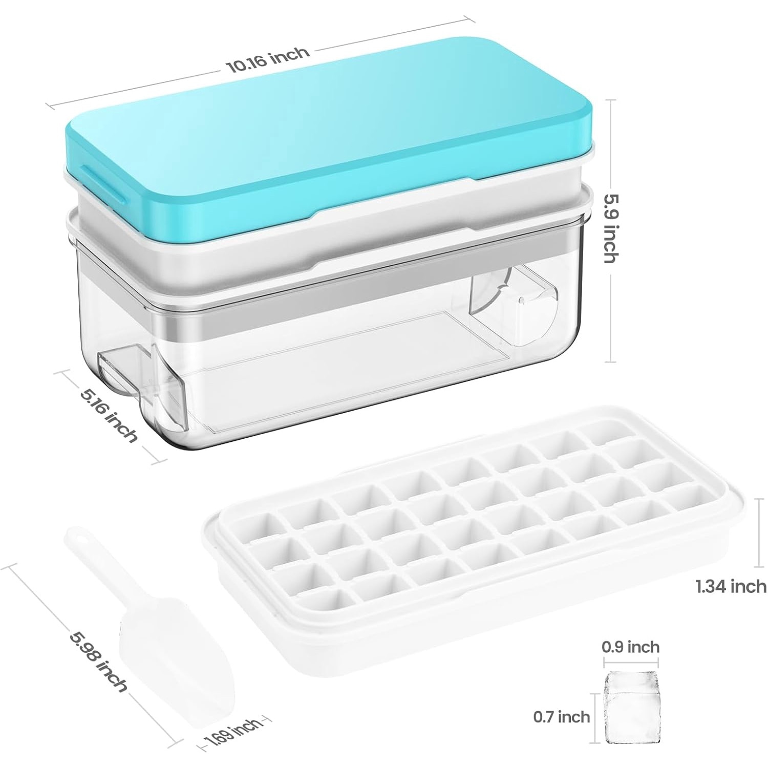 Set 2 forme din pentru cuburi de gheata, Poate fi realizat 64 PCS Sfera ...