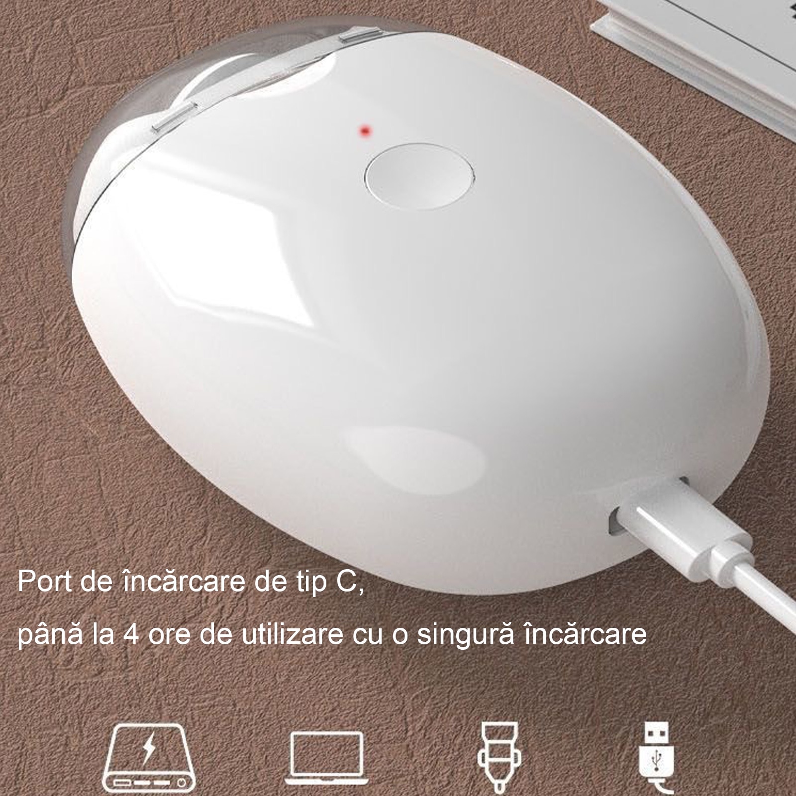 Aparat electric de taiat unghiile, incarcare de tip C, reglare cu trei ...