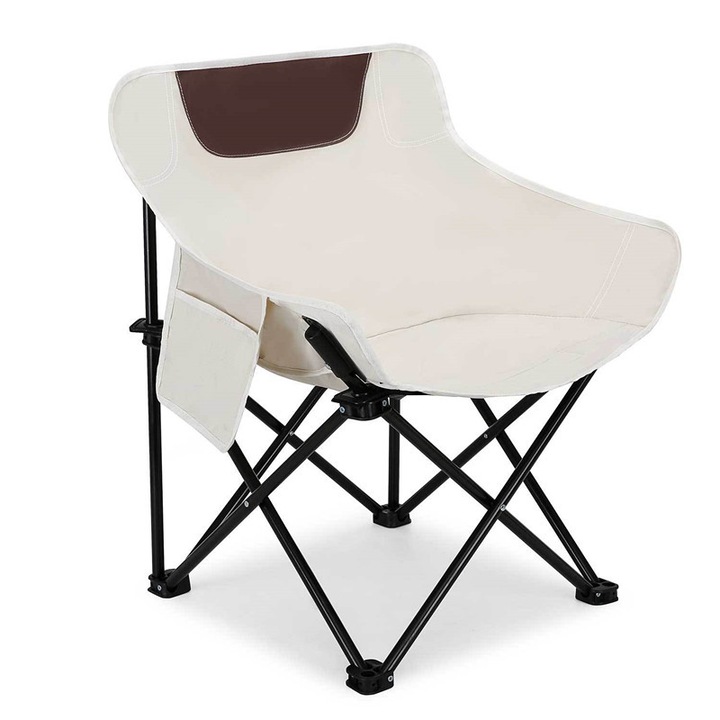 Scaun de camping pliabil, 600D Oxford, design robust, suport lombar ...