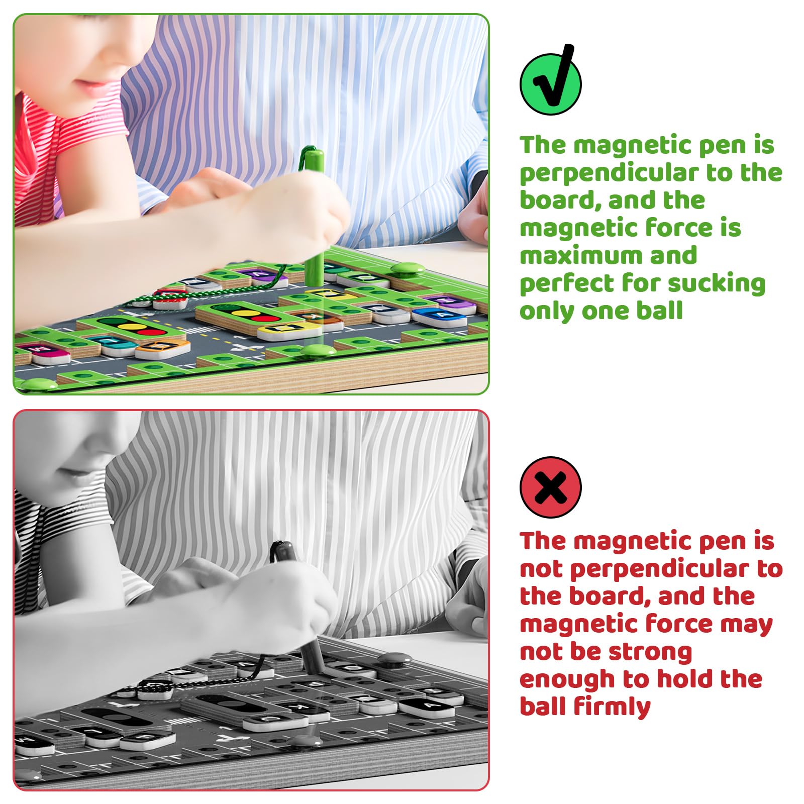 Joc educativ magnetic, HNSMART, labirint alfabet, jucarii Montessori ...