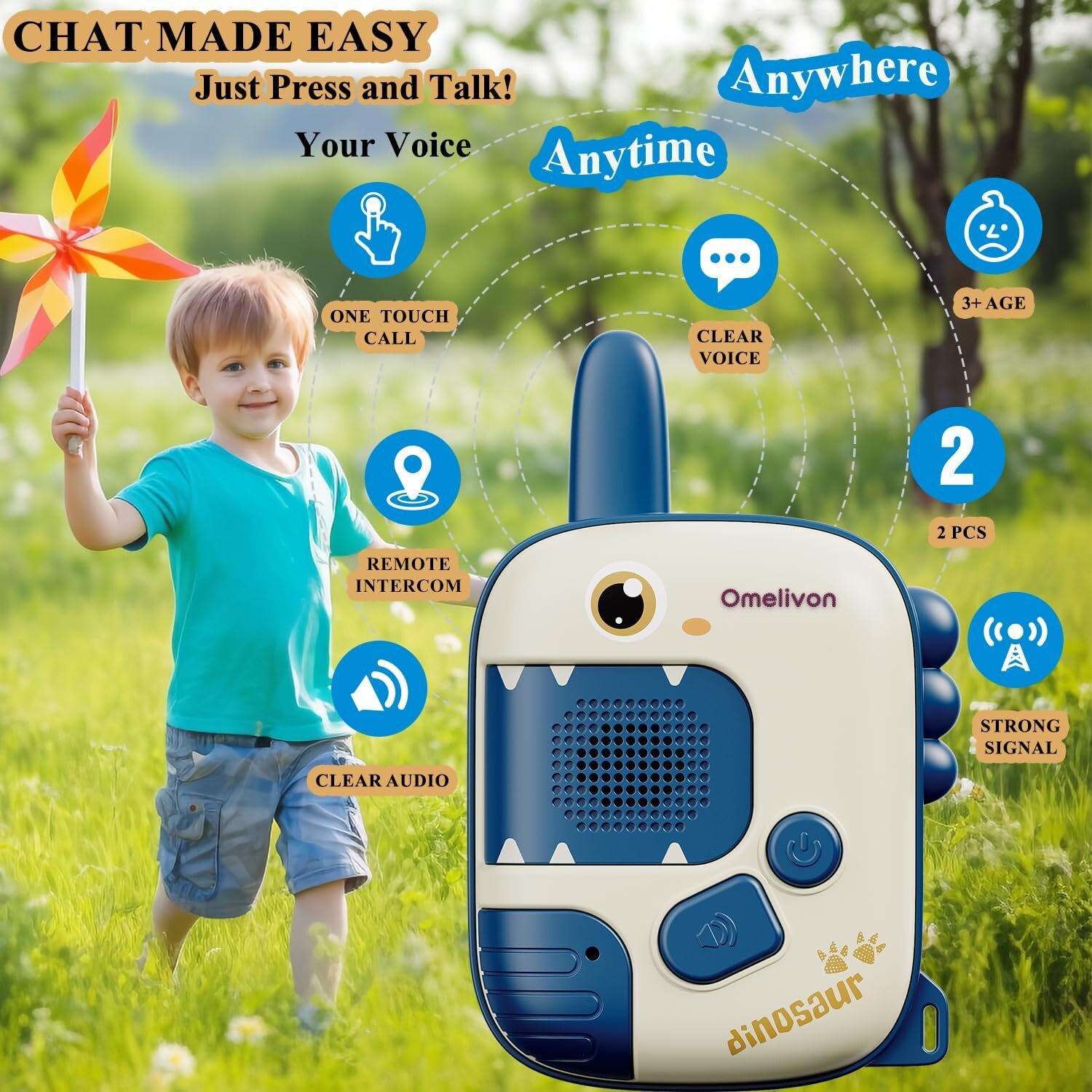 Walkie talkie pentru copii, pager de transmisie wireless la distanta ...