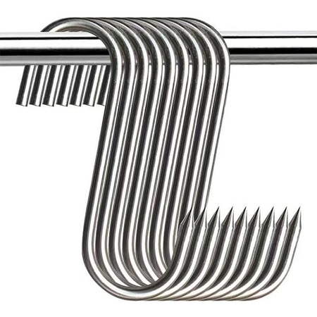 Set 10 carlige de carne S, inox 304, 6 inch, utilizare versatila - eMAG.ro