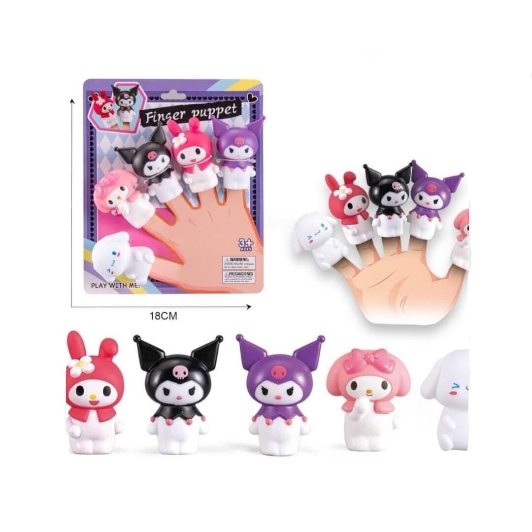Set 5 Figurine Kuromi, mascote pentru degete, Finger Puppet, multicolor ...
