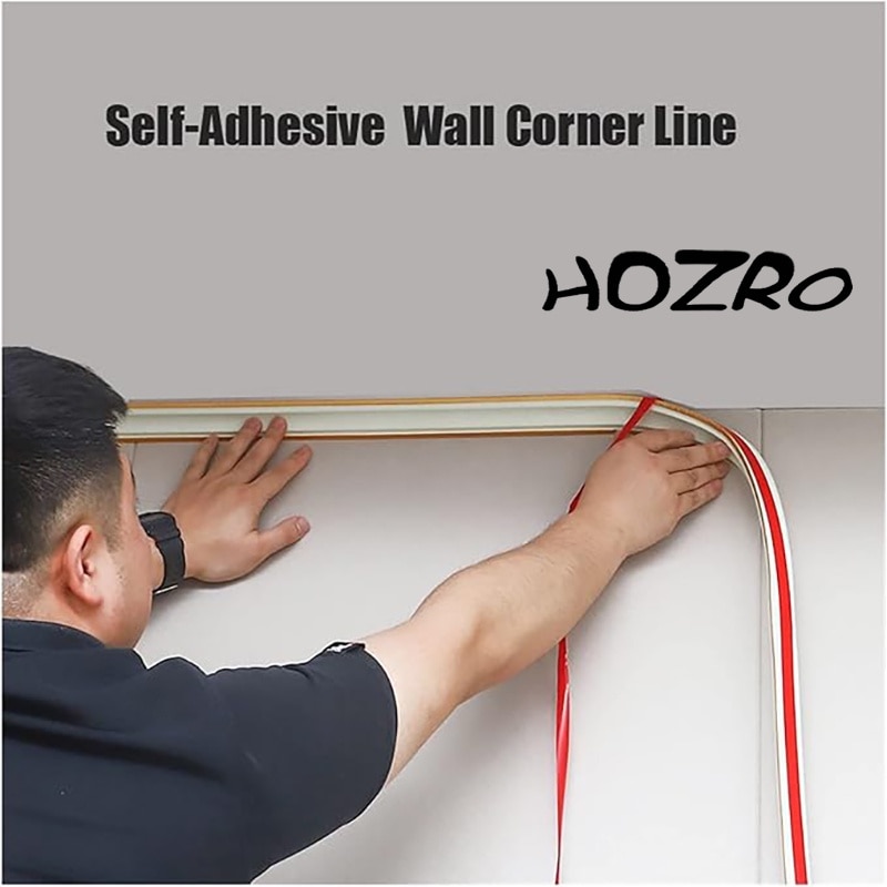 Banda decorativa autoadeziva 3D din PVC, HOZRO, Linie moale decorativa ...