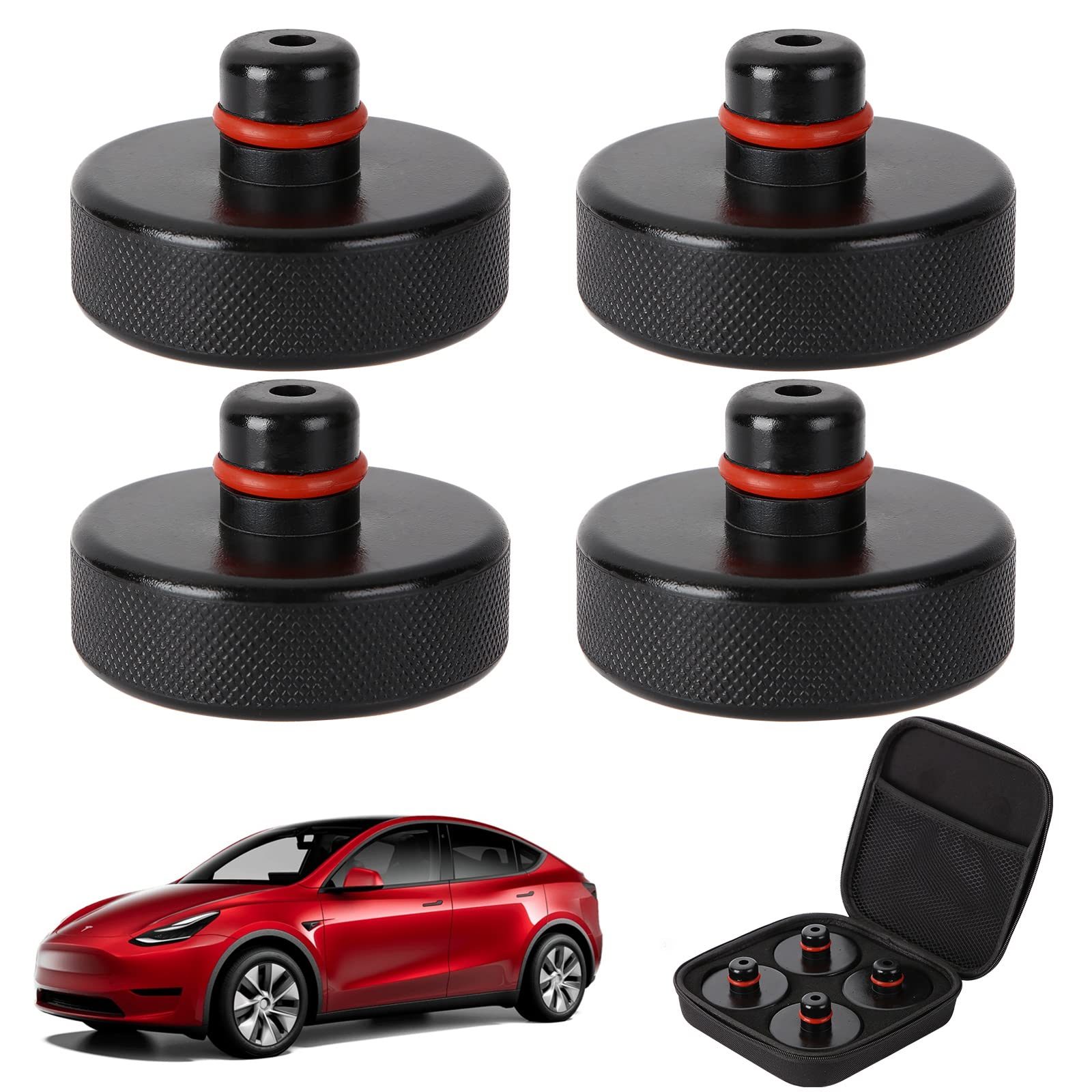 Set adaptor cric pentru Tesla Model 3/Y/S/X, 4 piese cu geanta de ...