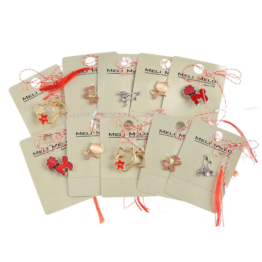 Set 10 brose martisor forme animale, Meli Melo Paris - eMAG.ro