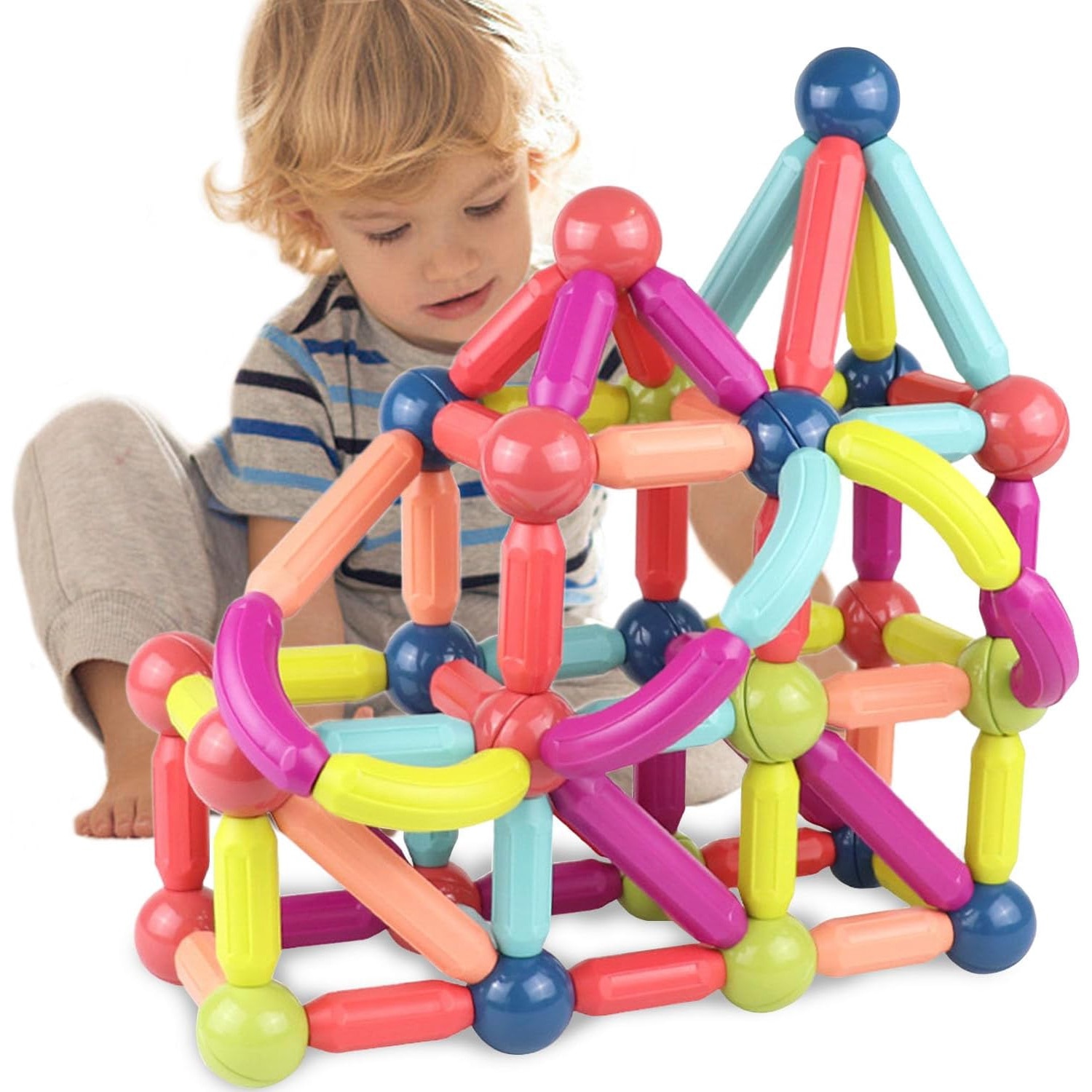 Set Jucarii Magnetice pentru Constructie, Puepoul, Magnetic Sticks 3D ...