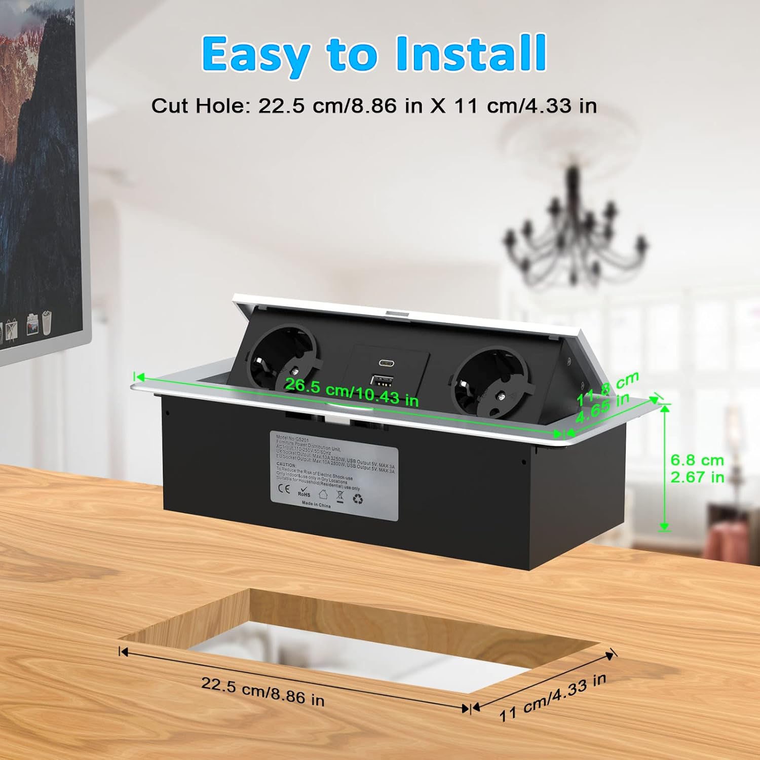 Priza incorporabila in mobilier, Puepoul, 2 Prize reglementari europene ...