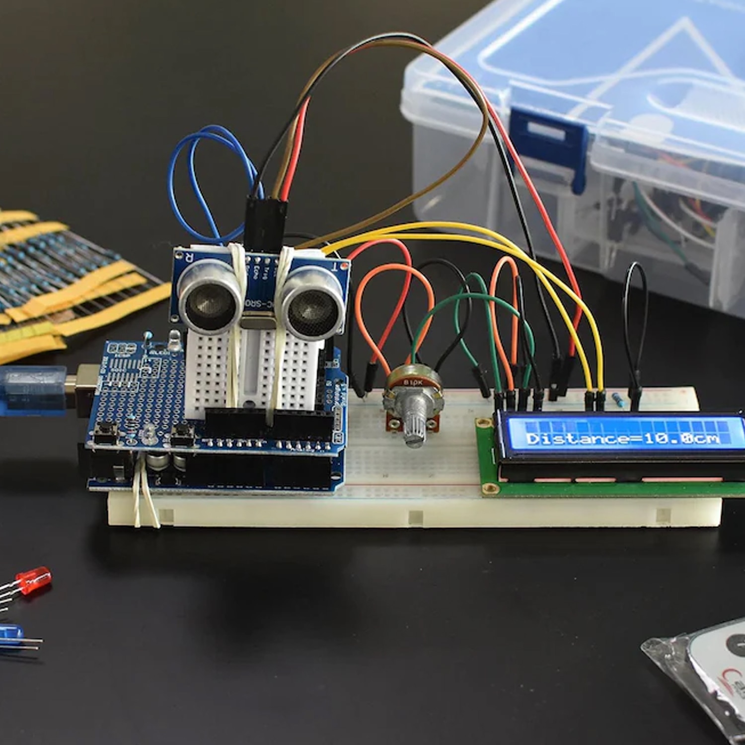 Kit de programare Arduino UNO R3, Puepoul, Set Componente Electronice, Compatibil Arduino, 41 ...