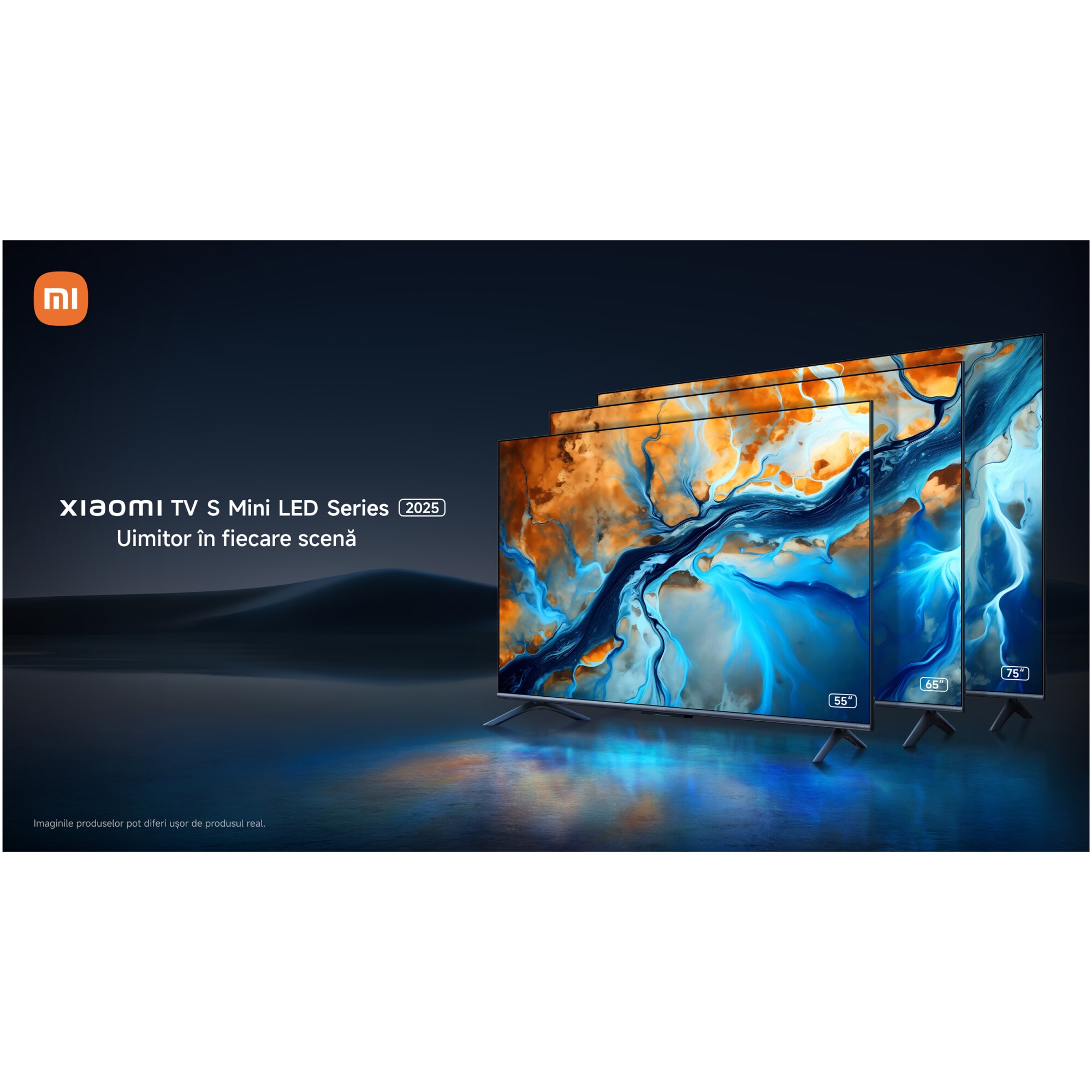 Televizor Xiaomi Mini LED S Mini, 138 cm, Smart Google TV, 4K Ultra HD ...