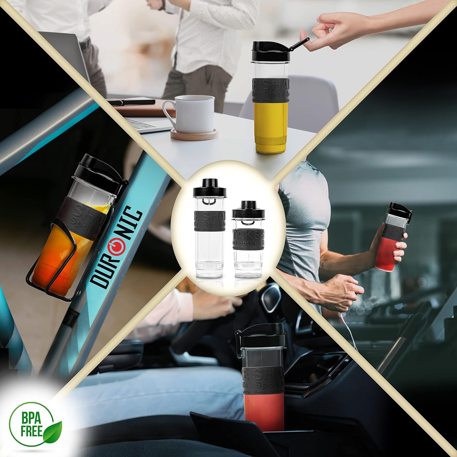 Blender Duronic BL520, Mini aparat de smoothie, 500 W, mixer cu sticla ...