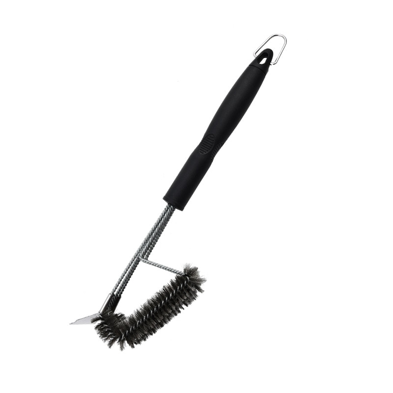 Perie de gratar cu racleta, 3 in 1, inox, curatare usoara - eMAG.ro