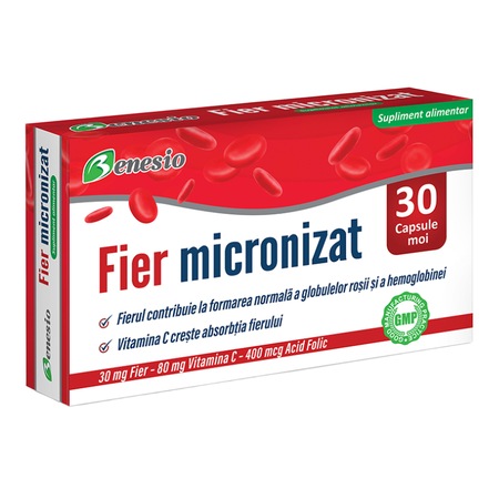 Benesio Fier micronizat, 30 capsule moi - eMAG.ro