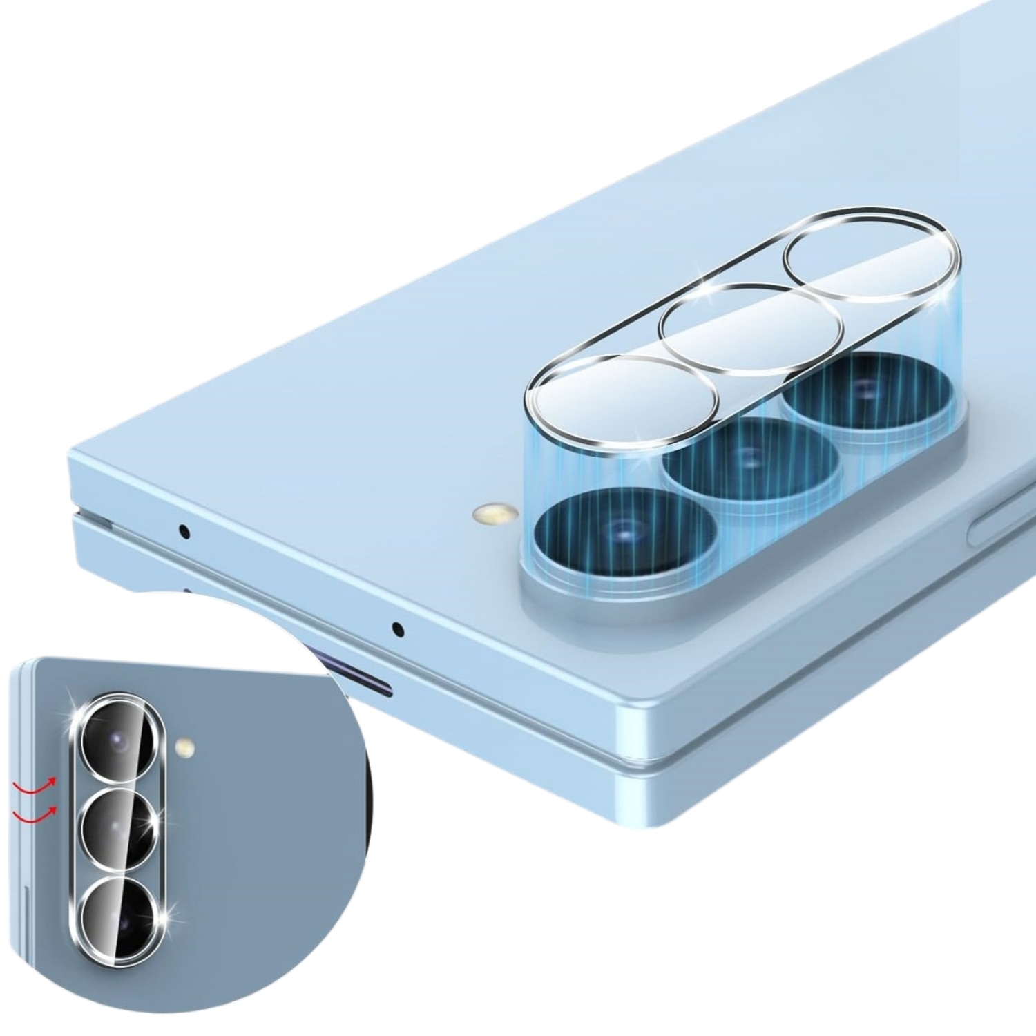 Folie protectie camera, MDUG, pentru Samsung Galaxy Z Fold 6 ...