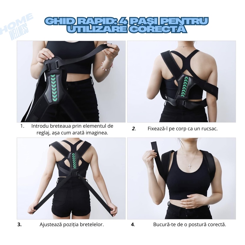 Corector De Postura Ergonomic, Pentru Indreptare Spate, Coloana ...