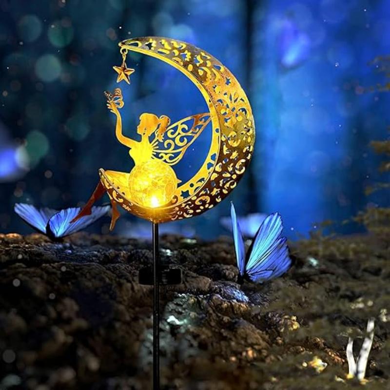 Lampa solara de gradina, Decoratiuni gradina, Decor in aer liber, Moon ...