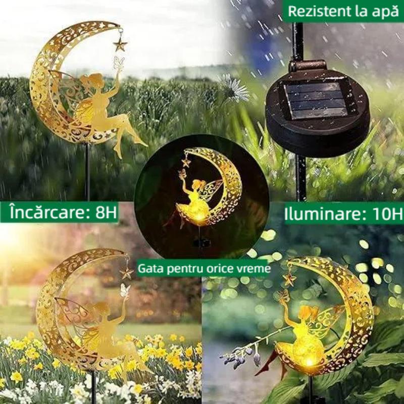 Lampa solara de gradina, Decoratiuni gradina, Decor in aer liber, Moon ...