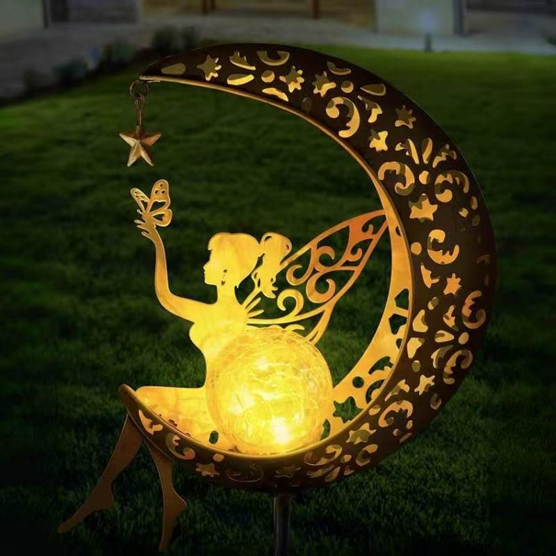 Lampa solara de gradina, Decoratiuni gradina, Decor in aer liber, Moon ...