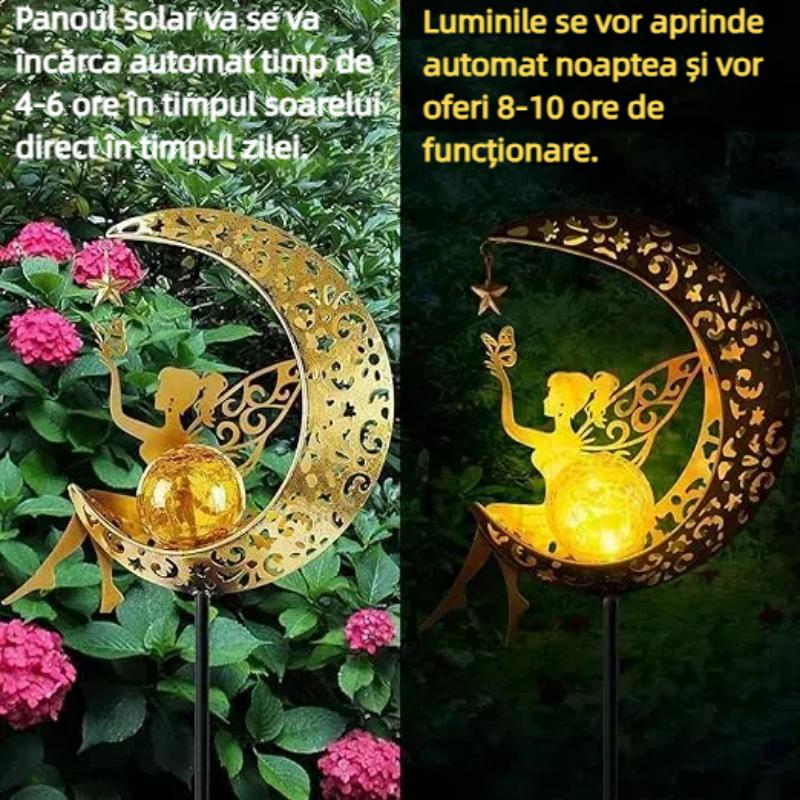 Lampa solara de gradina, Decoratiuni gradina, Decor in aer liber, Moon ...