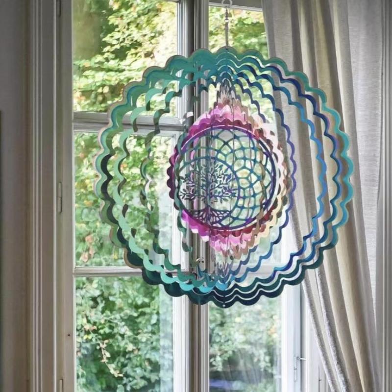 Spinner de vant 3D Mandala, decoratiune gradina, decoratiuni balcon ...