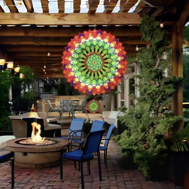 Spinner de vant 3D Mandala, Clopotei vant, Decoratiuni exterioare ...