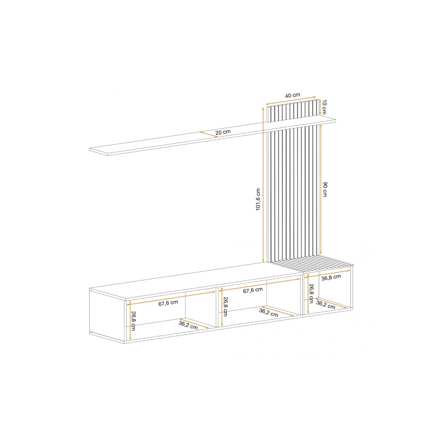 Living mobila /set living modern, suspendat, comoda tv cu raft, cu ...