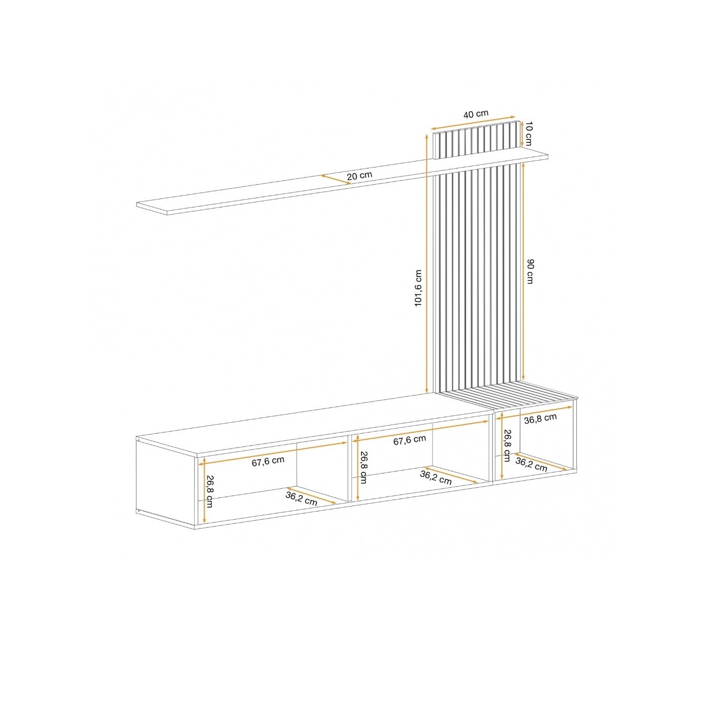 Living mobila /set living modern, suspendat, comoda tv cu raft, cu ...