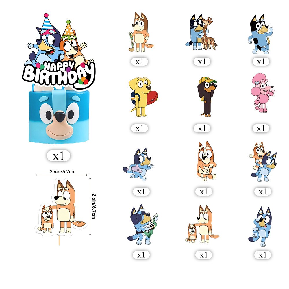 Bluey Set de accesorii pentru petrecerea de aniversare, include toate ...