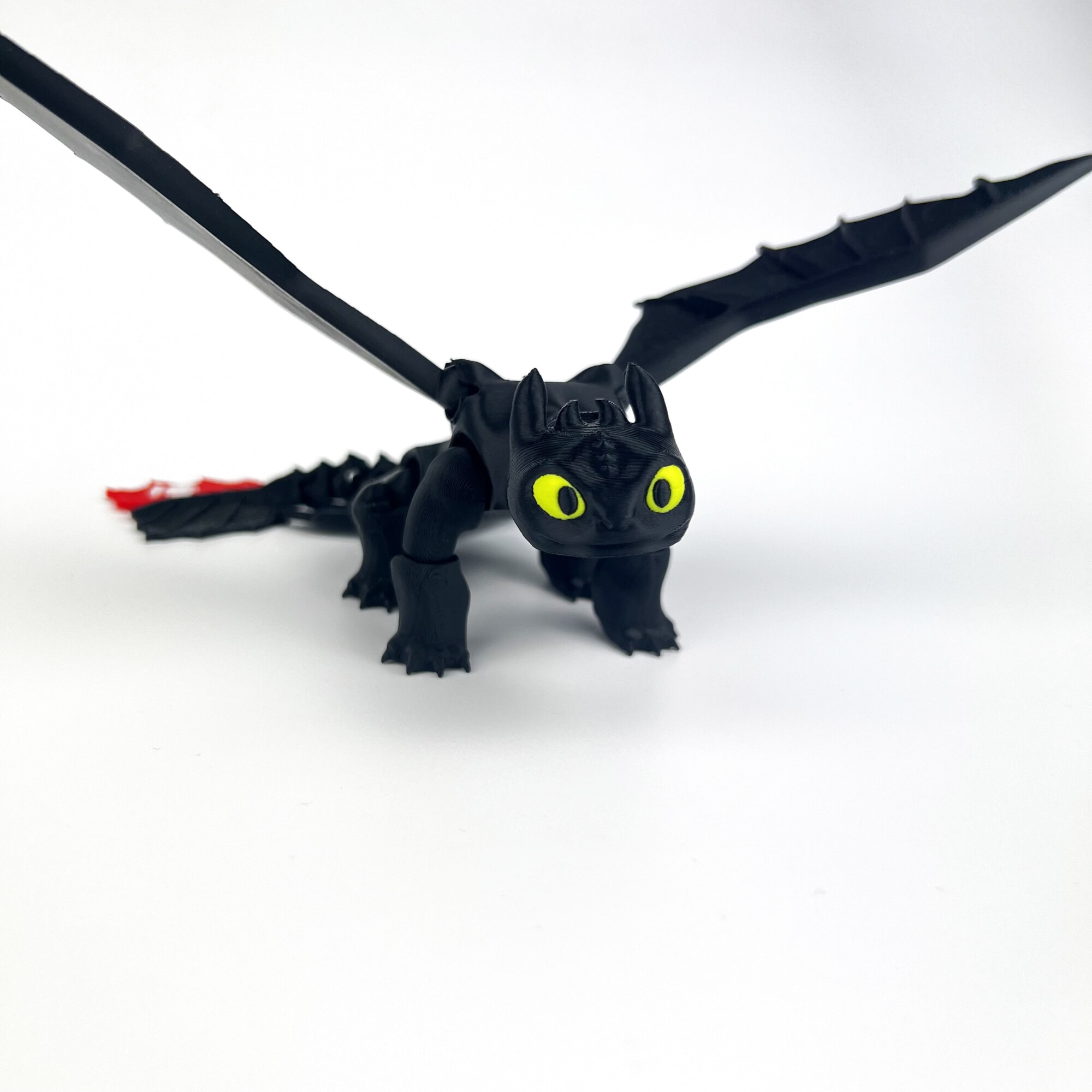 Figurina Dragon Night Fury Toothless 3D, Negru, Flexibil, 22cm - eMAG.ro