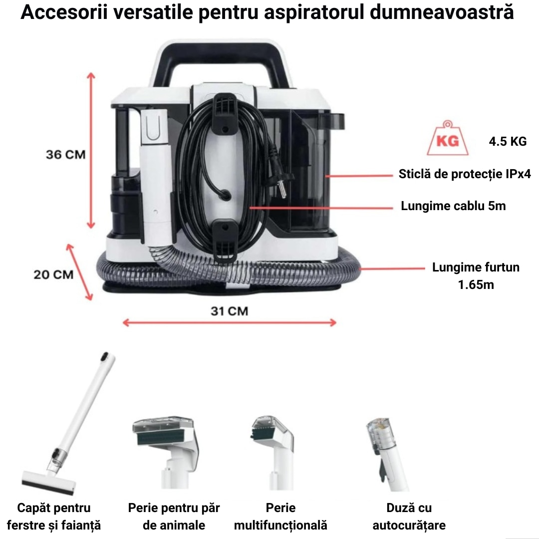 Aspirator Profesional cu Spalare KB ELEMENTS Injectie-Extractie ...