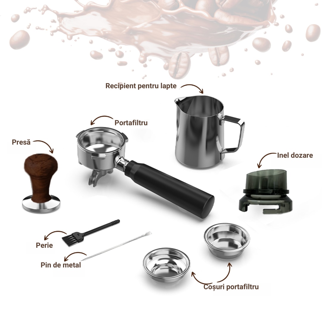 KB ELEMENTS Професионална машина за еспресо с вградена мелачка, ULKA 20 ...