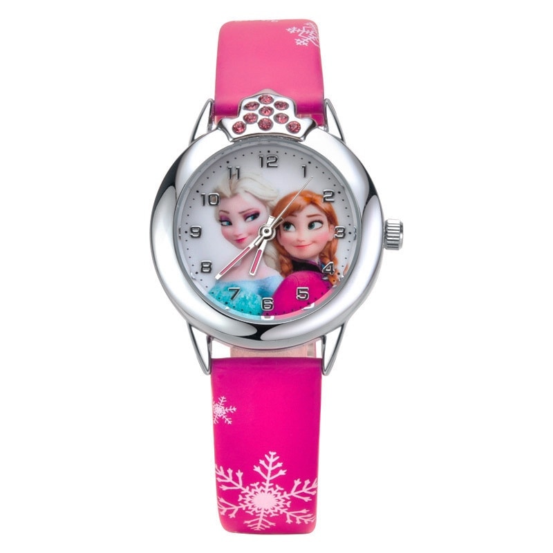 Ceas copii, AjieQaQ, Frozen Elsa & Anna, Fete, Desen animat, Dragut ...