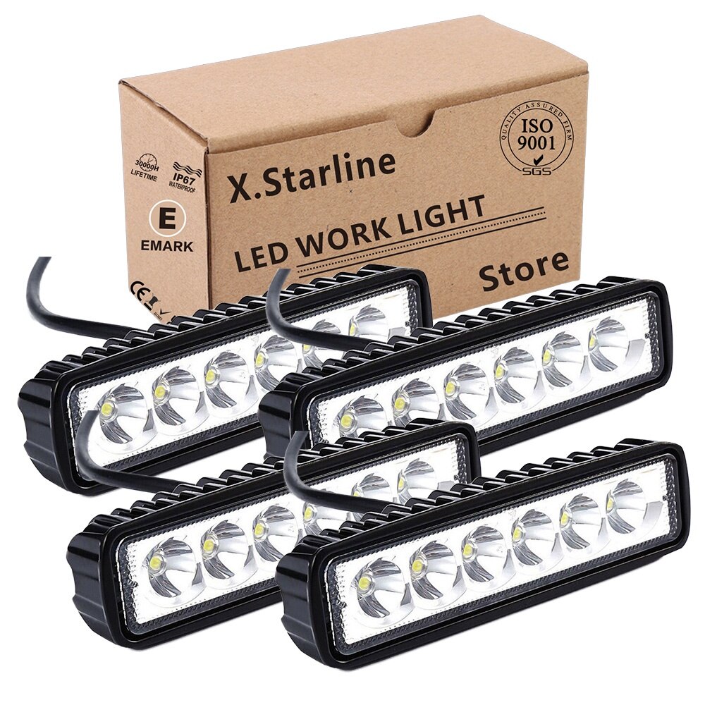 Set 4 Proiector LED Auto, Starline，Offroad Work Lights 18W 1500 Lumen ...