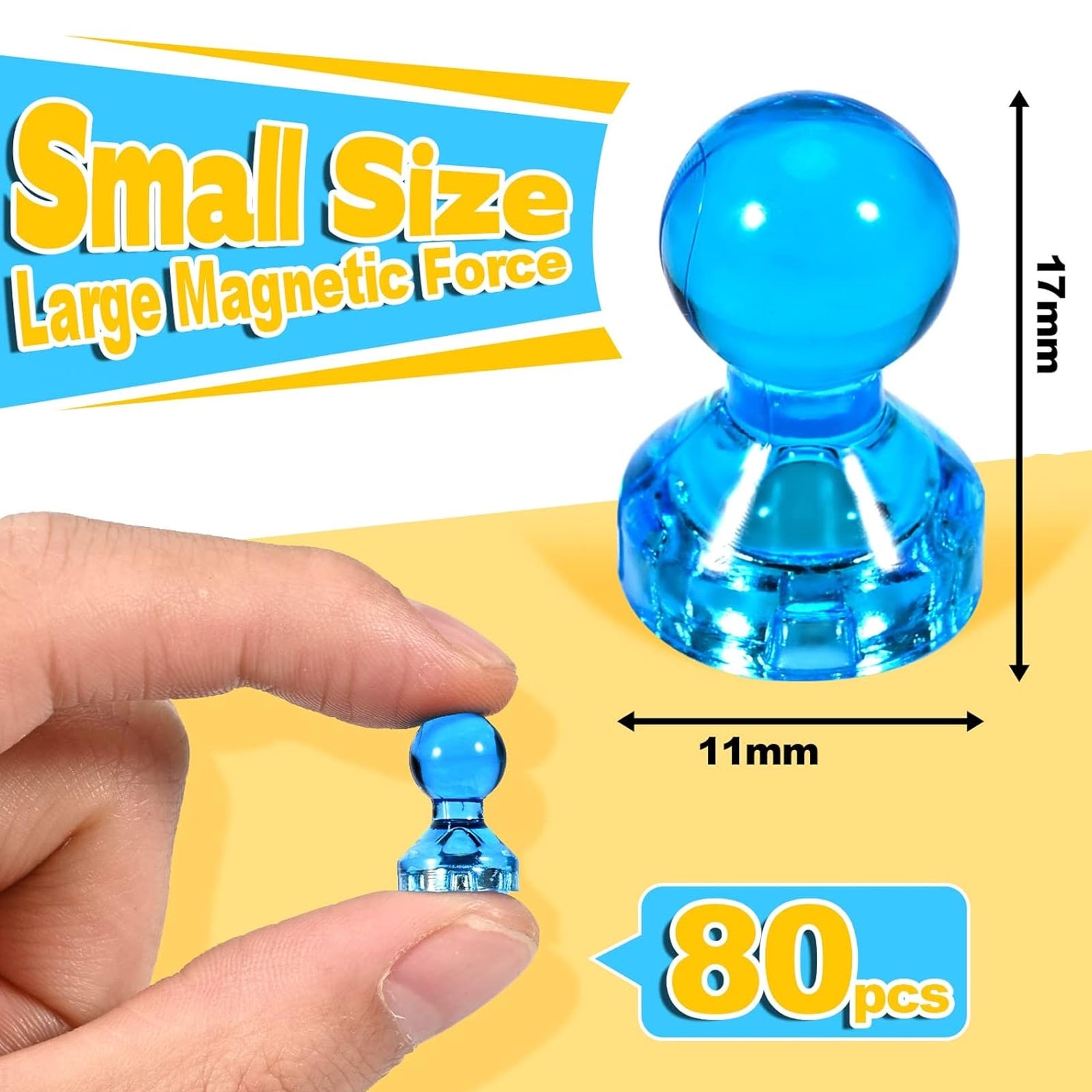 Set 80 magneti decorativi, SINBINTA, Forma de Pion, Putere Mare de ...