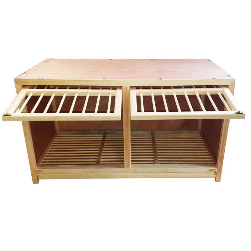 Lada transport porumbei OC, 80x40x45cm, Lemn, Podele si Tavita incluse ...