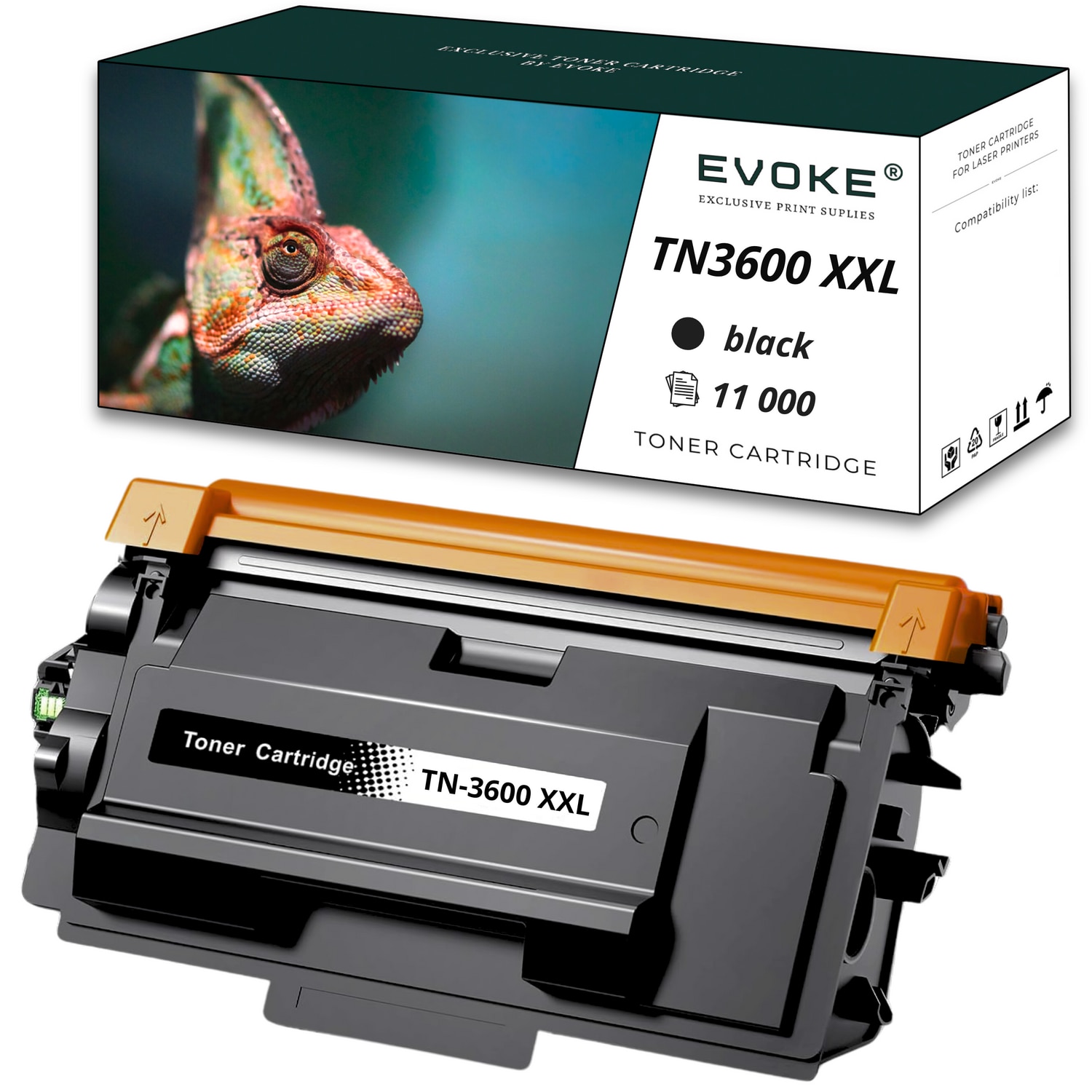 Toner cartus imprimanta pentru Brother TN-3600 XXL negru, 11000 pagini ...