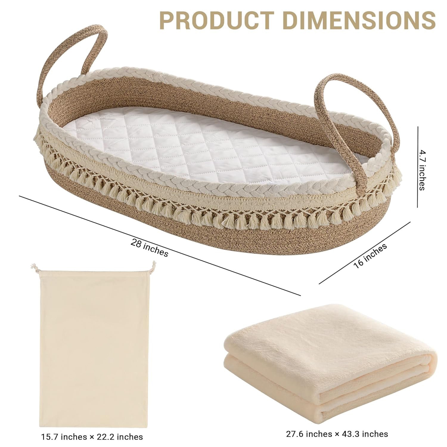 Cos de infasat pentru bebelusi, Puepoul, cu perna moale si perna ...