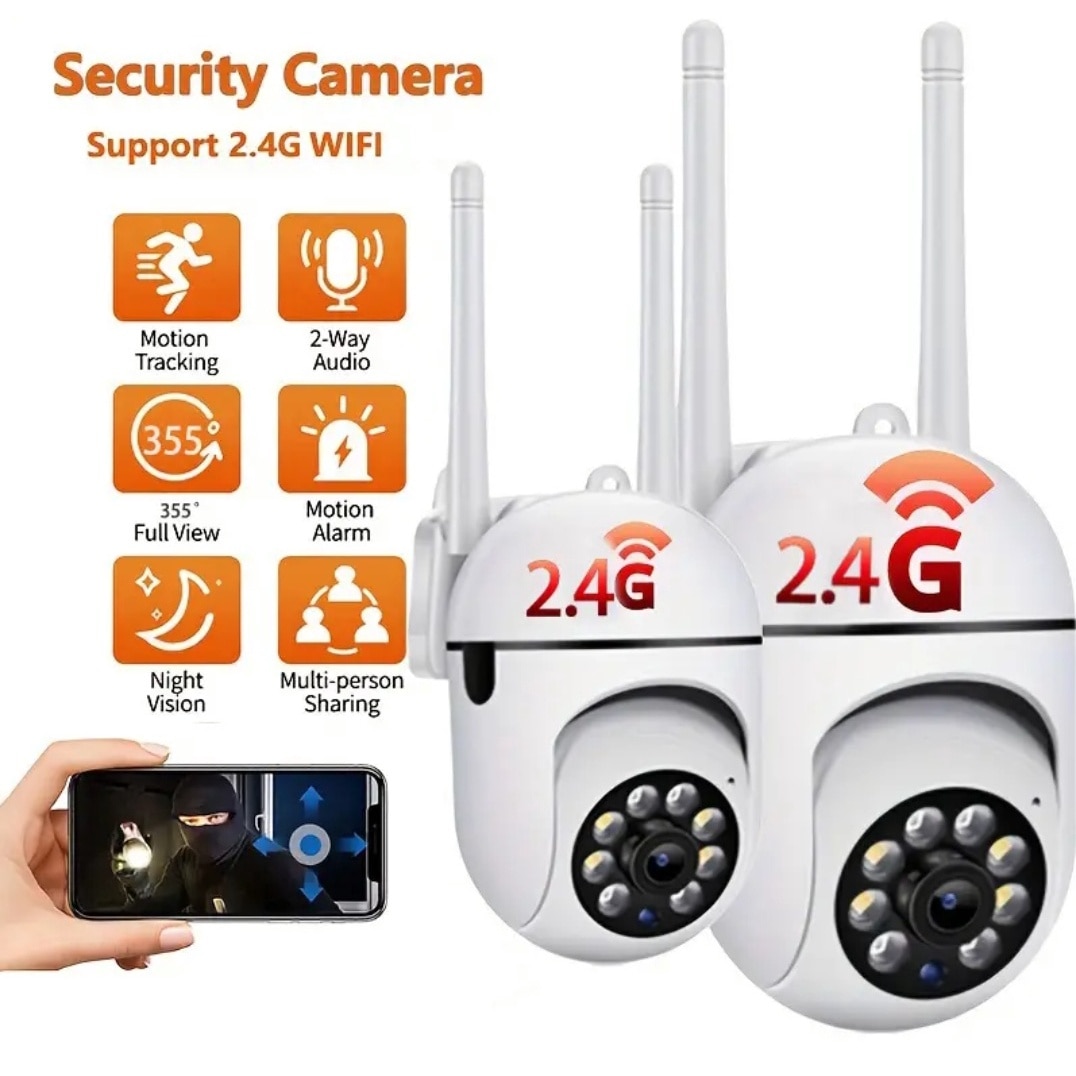 Камера за наблюдение, Teruhal, 2MP, безжична, 1080P с проследяване на ...