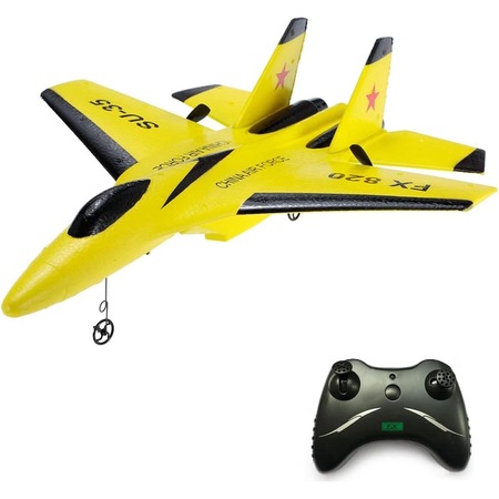 Avion RC Dussdote, model de avion de vanatoare Su-35, cu telecomanda si ...