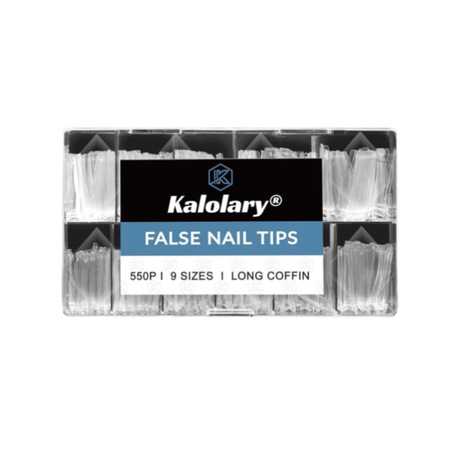 Tips unghii false lungi, Kalolary, 550PCS, 9 dimensiuni, cutie ...