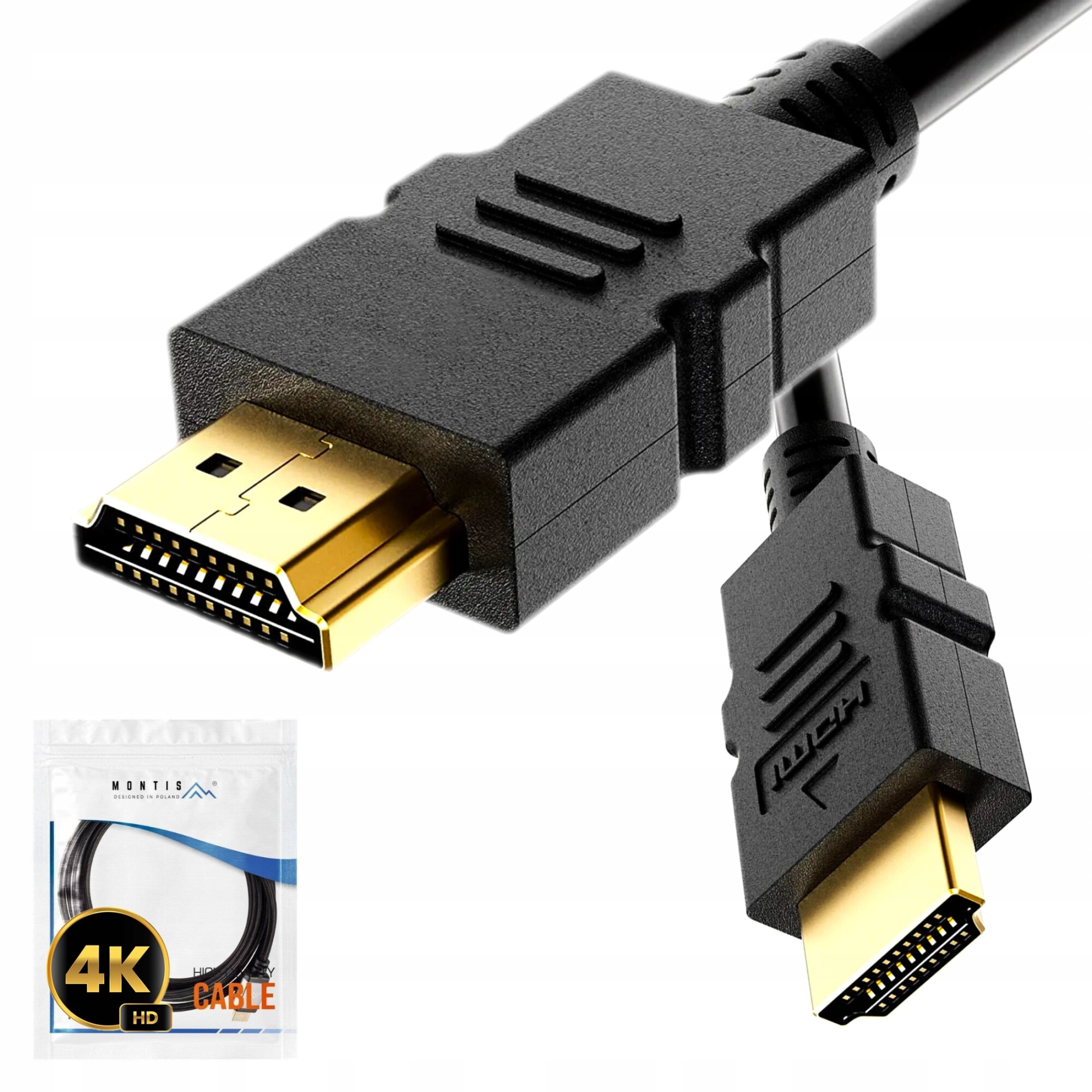 Cablu HDMI, MONTIS, 5 m, 4K UHD, Negru - eMAG.ro