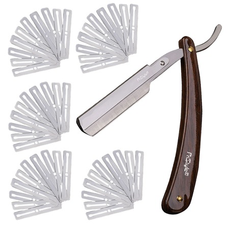 Brici pentru Barbierit Facial sau Ras Corporal si 50 lame de Schimb ...