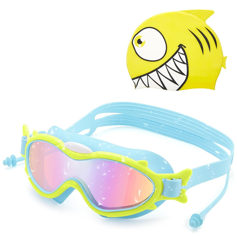 Set Ochelari de Inot/Boneta pentru Copii, Chinoutton, Protectie UV ...