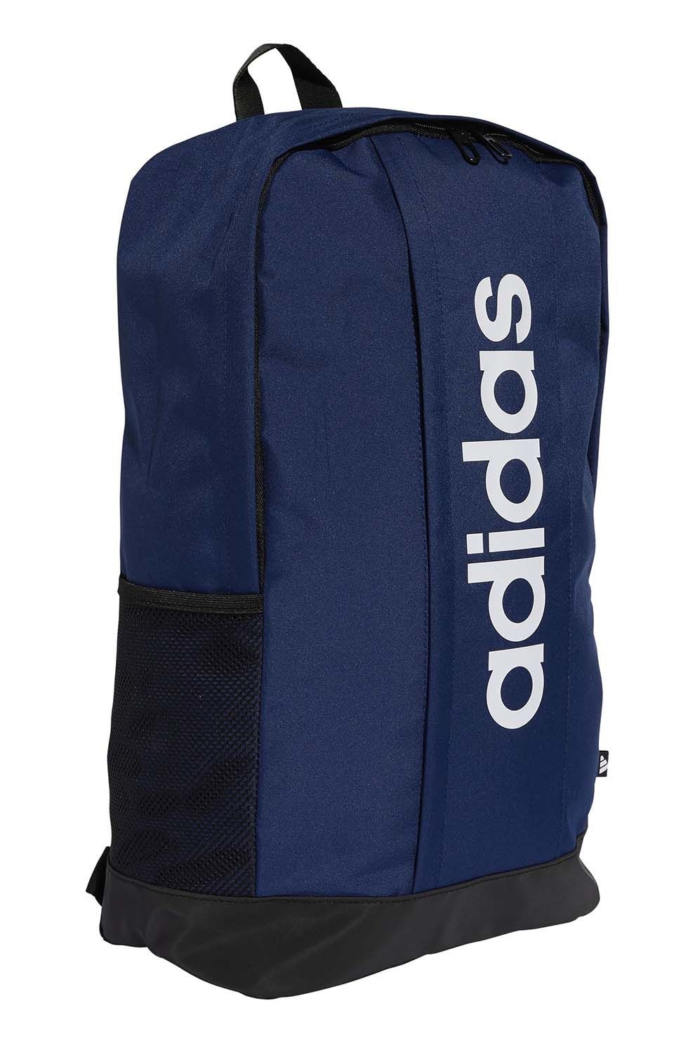 adidas Performance, Rucsac cu imprimeu logo Linear, Negru, Albastru ...