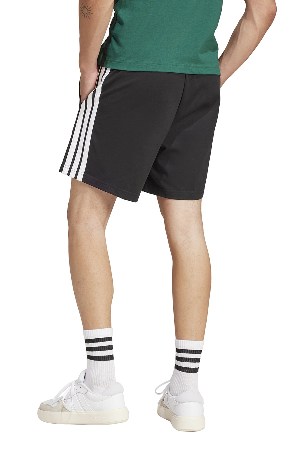 adidas Sportswear, Bermude cu logo, Alb, Negru, M - eMAG.ro