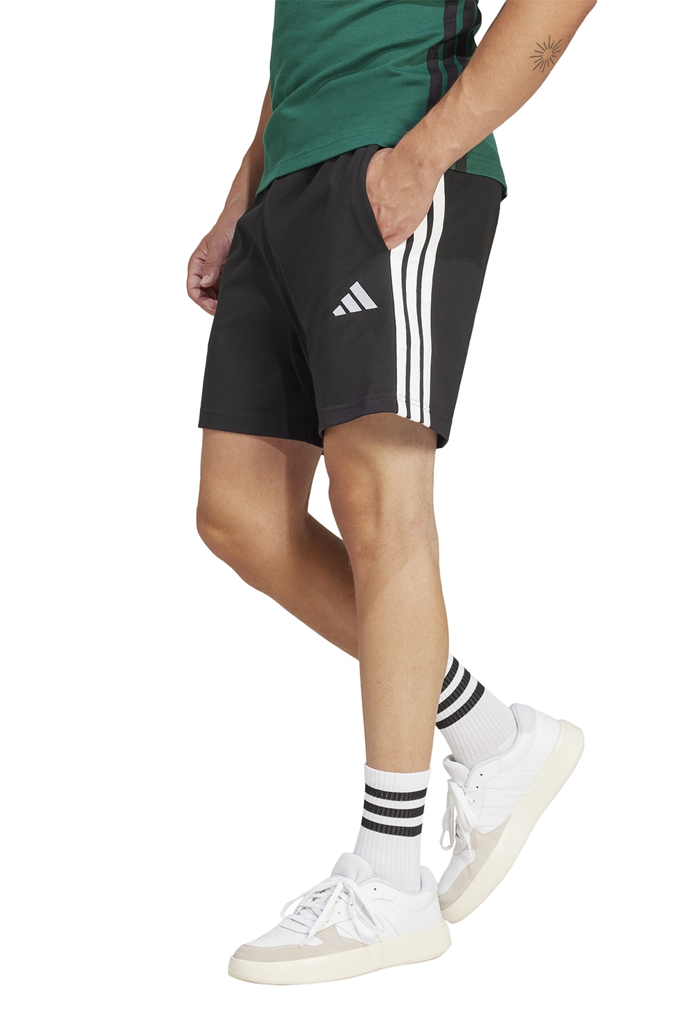 adidas Sportswear, Bermude cu logo, Alb, Negru, XL - eMAG.ro