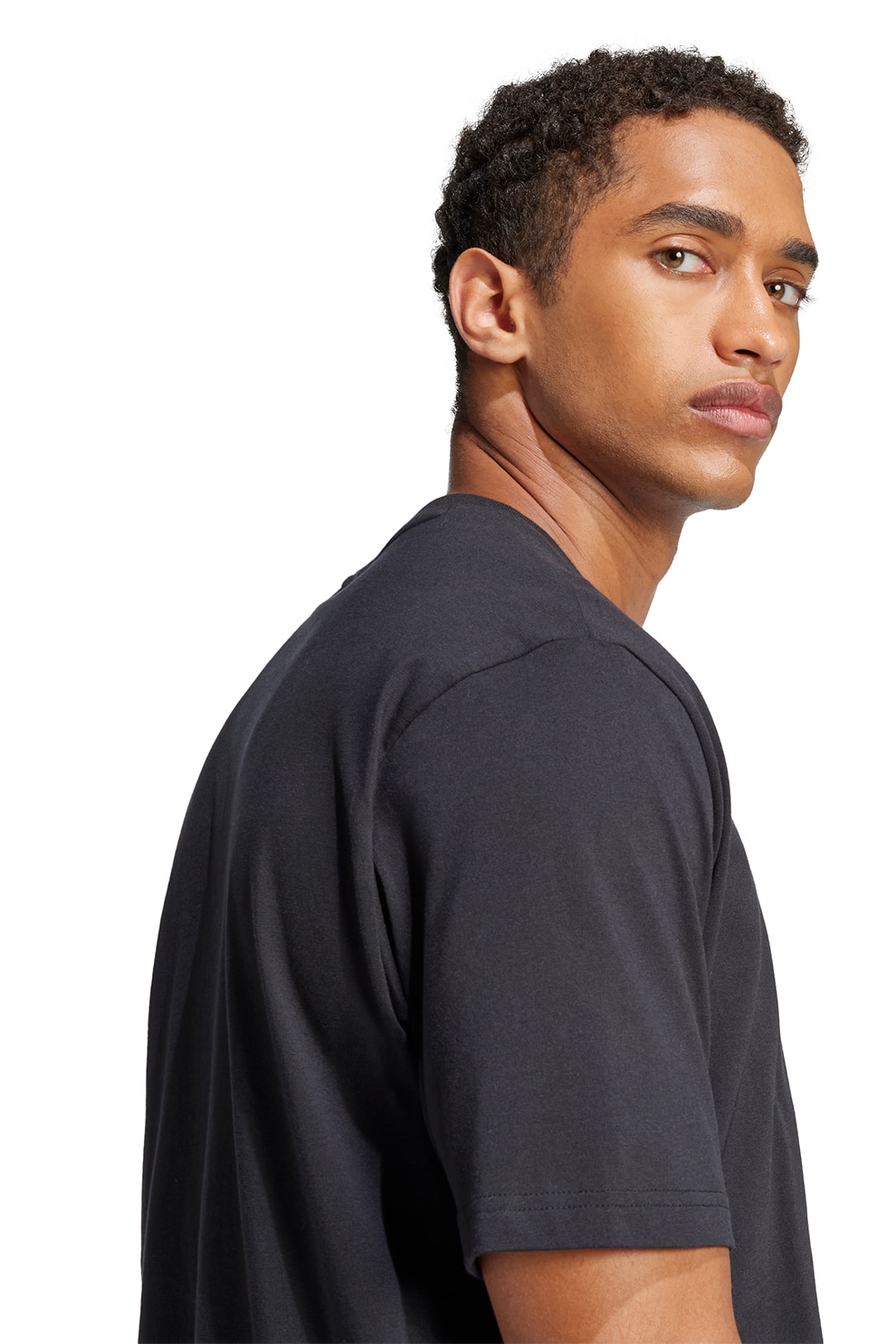 adidas Sportswear, Tricou cu logo pe piept si decolteu la baza gatului ...