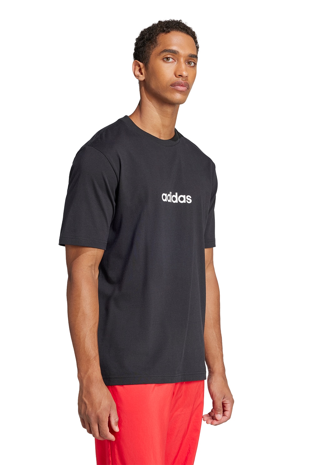 adidas Sportswear, Tricou cu logo pe piept si decolteu la baza gatului ...